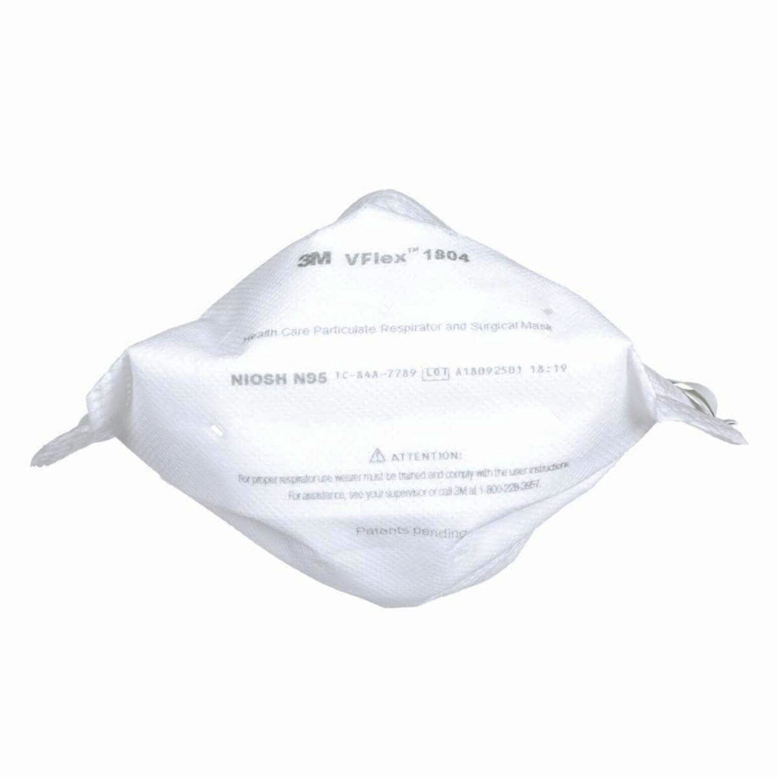 3M™ VFlex™ Medical N95 Respirator Mask, Flat Fold, White (50 per Box, 8 ...