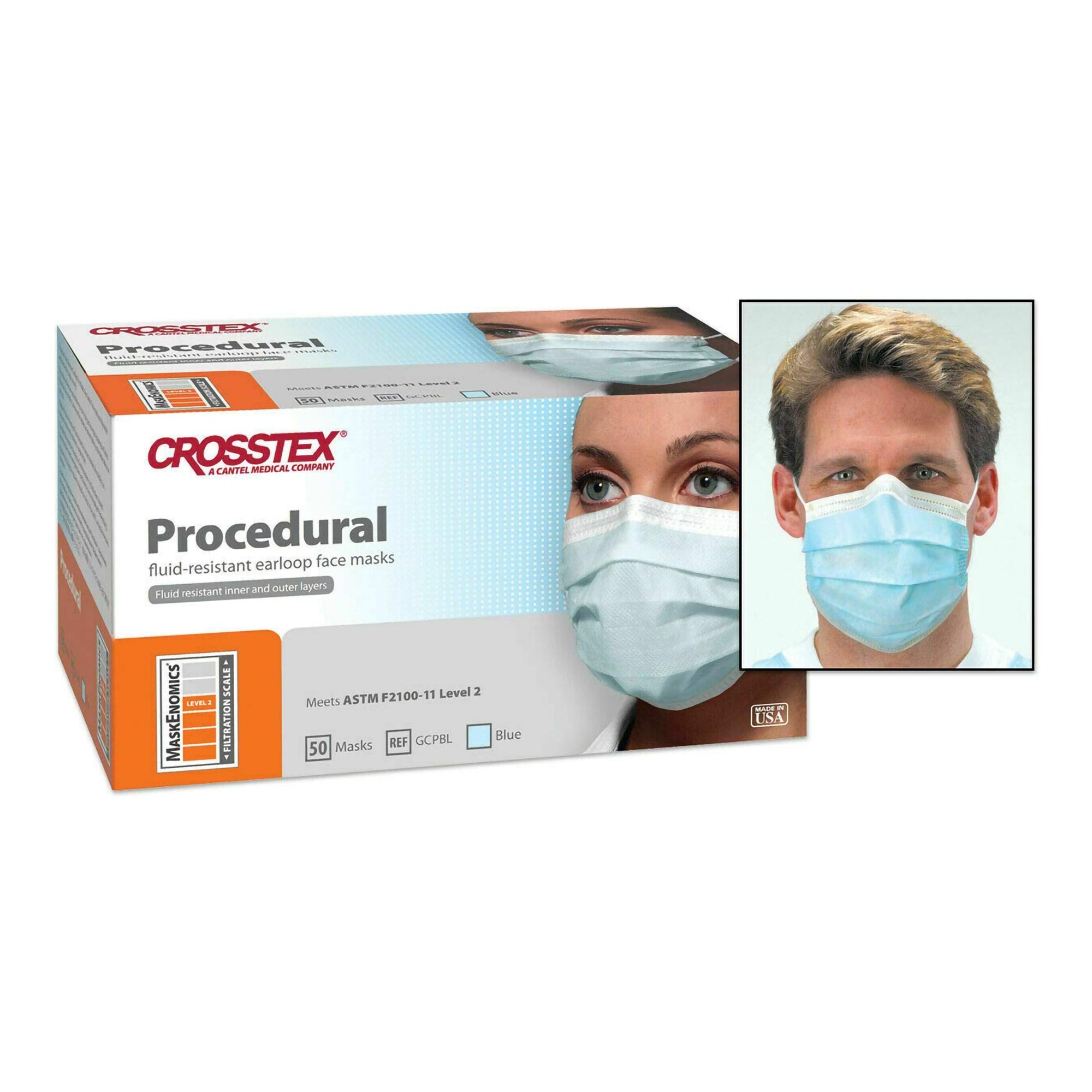 McKesson GCPBL Crosstex Procedure Mask with Fluid Resistance and ...